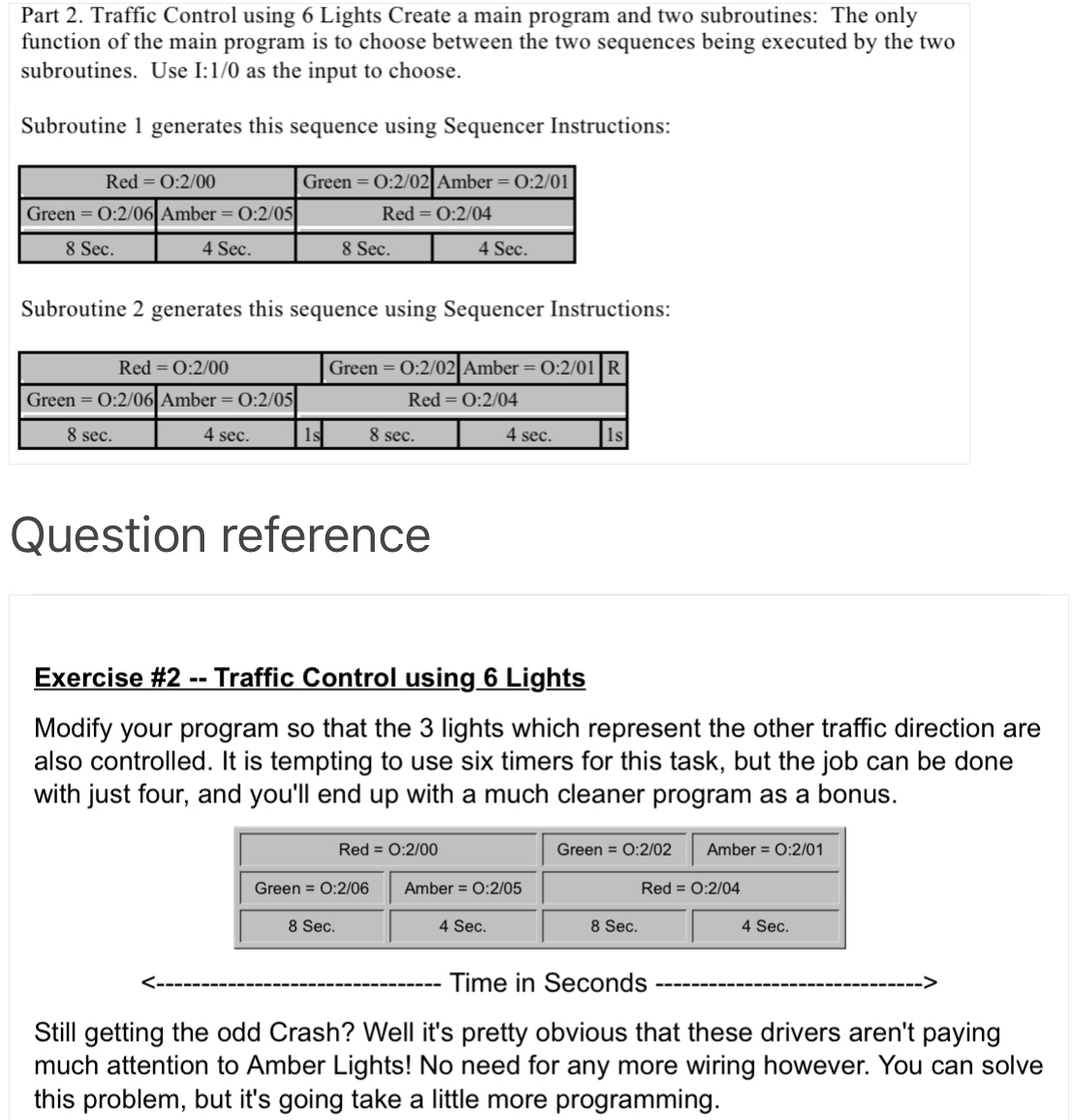 Solved Part 2. ﻿Traffic Control using 6 ﻿Lights Create a | Chegg.com
