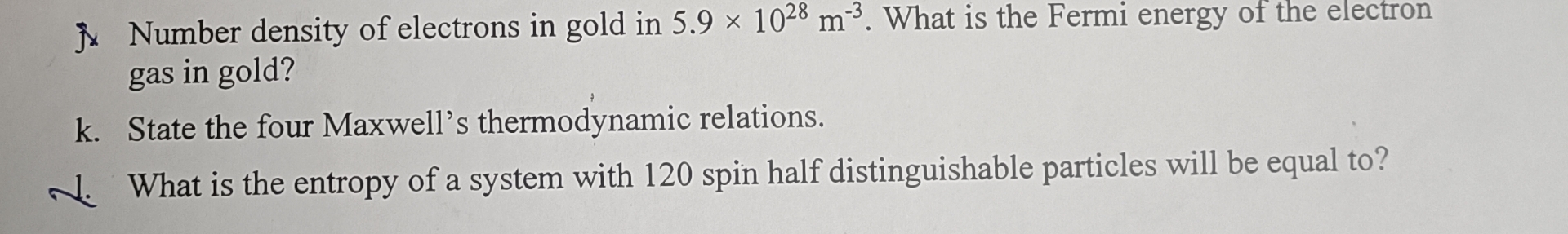 Solved What is the entropy of a system with 120 ﻿spin half | Chegg.com