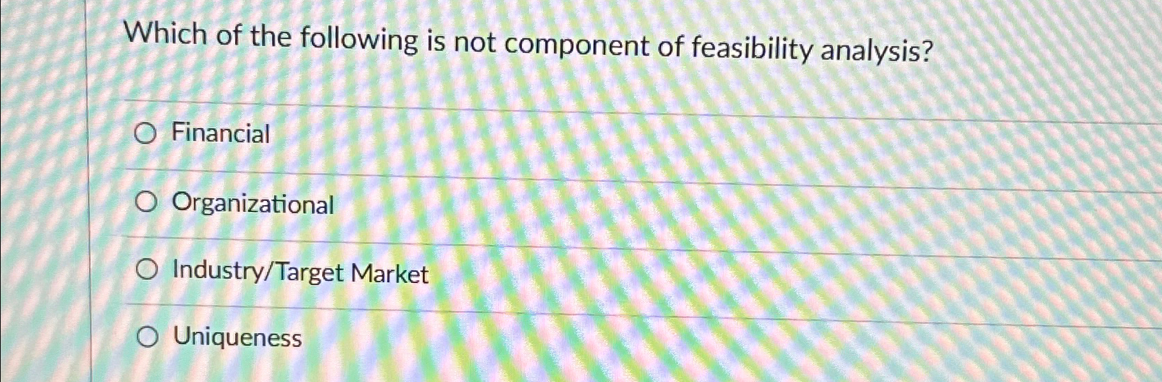 Solved Which of the following is not component of | Chegg.com