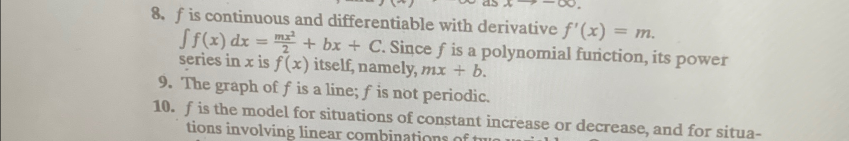 Solved f ﻿is continuous and differentiable with derivative | Chegg.com