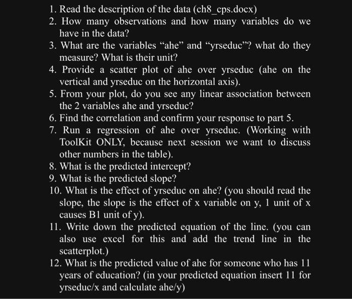 2. How many observations and how many variables do we | Chegg.com