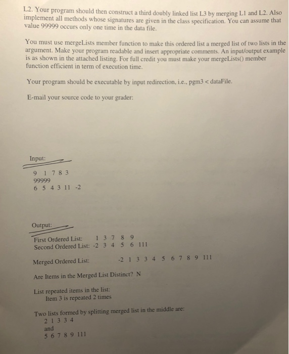 Solved Implementing an Ordered Doubly Linked List Write a | Chegg.com Solved Implementing an Ordered Doubly Linked List Write a | Chegg.com