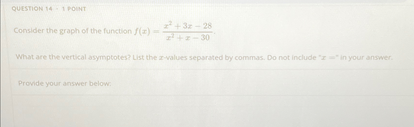 Solved QUESTION 14 - 1 POINTConsider the graph of the | Chegg.com Solved QUESTION 14 - 1 POINTConsider the graph of the | Chegg.com