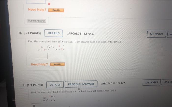 Solved Find the one-sided limit (If it exists). (If an | Chegg.com