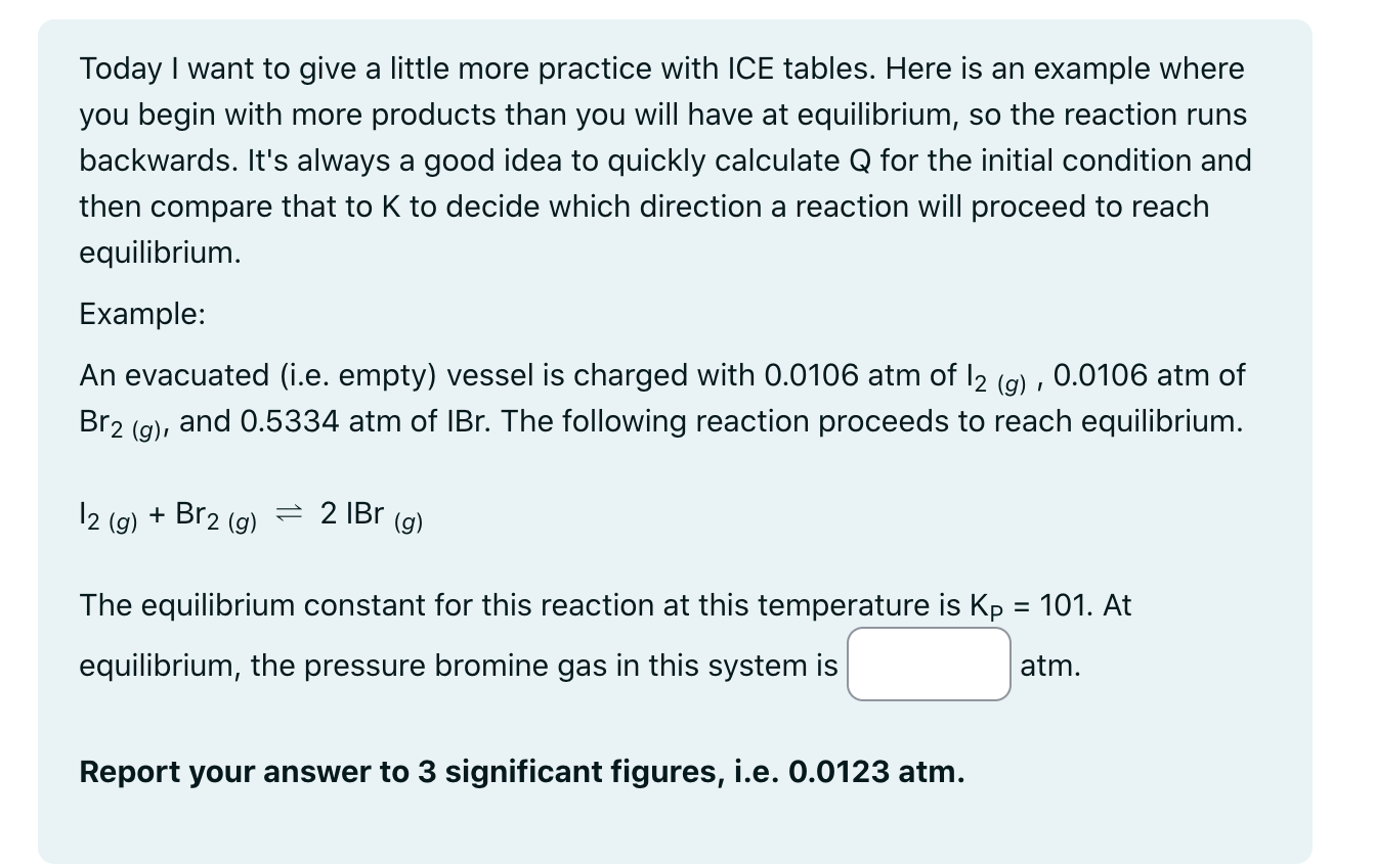 Solved Today I want to give a little more practice with ICE | Chegg.com