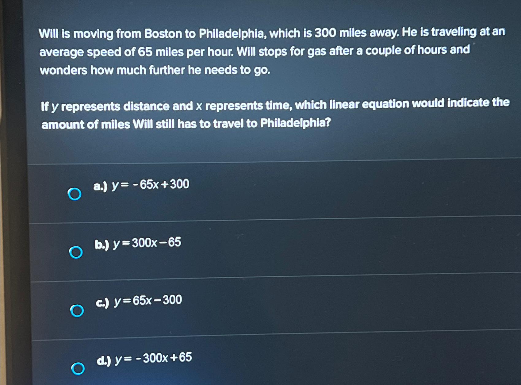 Solved Will is moving from Boston to Philadelphia, which is | Chegg.com