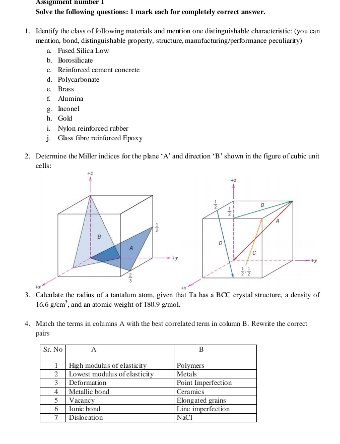 Solved Assignment number ISolve the following questions: 1 | Chegg.com