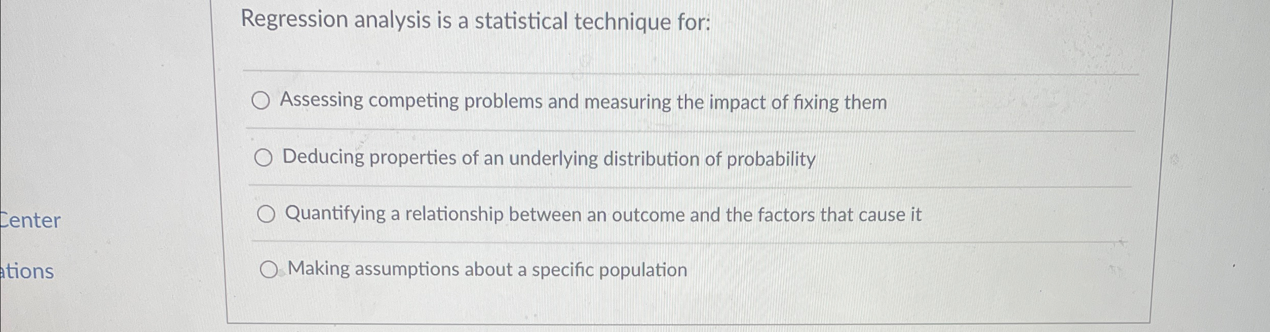 Solved Regression analysis is a statistical technique | Chegg.com