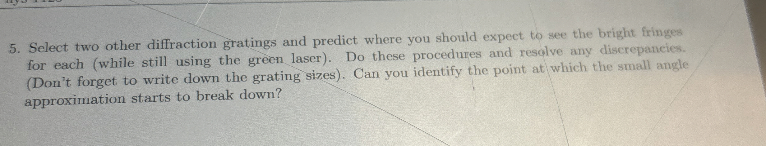 Solved Select two other diffraction gratings and predict | Chegg.com