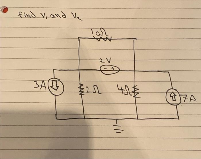 Solved find V1 and V2 | Chegg.com