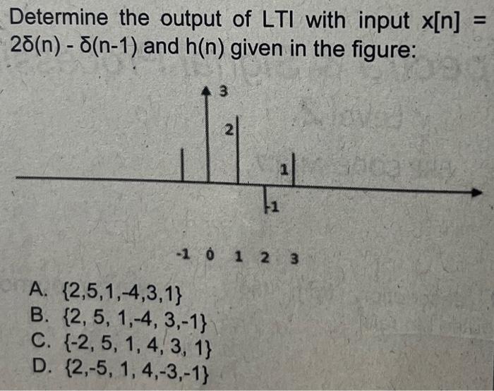 Determine the output of LTI with input x[n] | Chegg.com