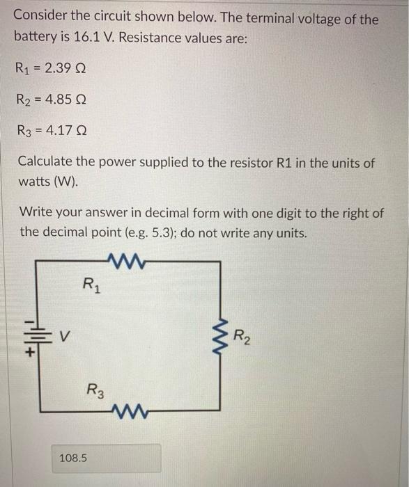 Solved Consider the circuit shown below. The terminal | Chegg.com