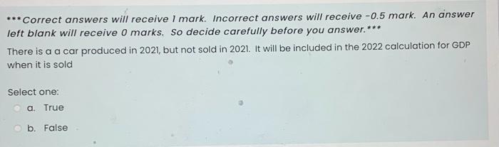 Solved Correct answers will receive 1 mark. Incorrect | Chegg.com