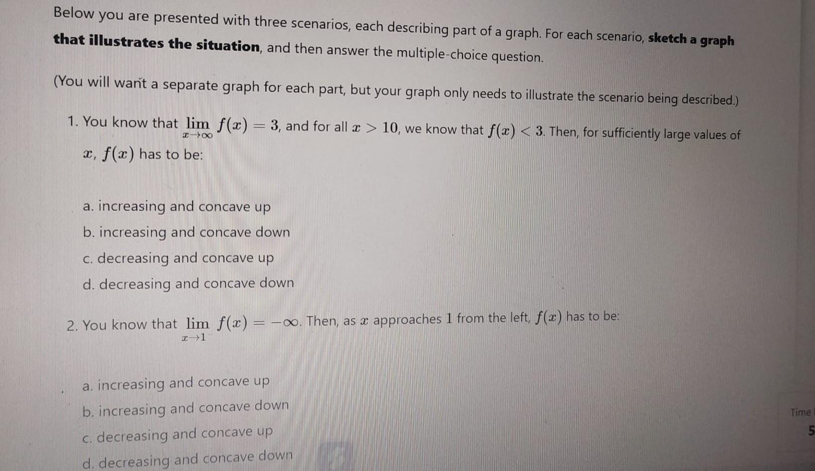 Solved Below you are presented with three scenarios, each | Chegg.com