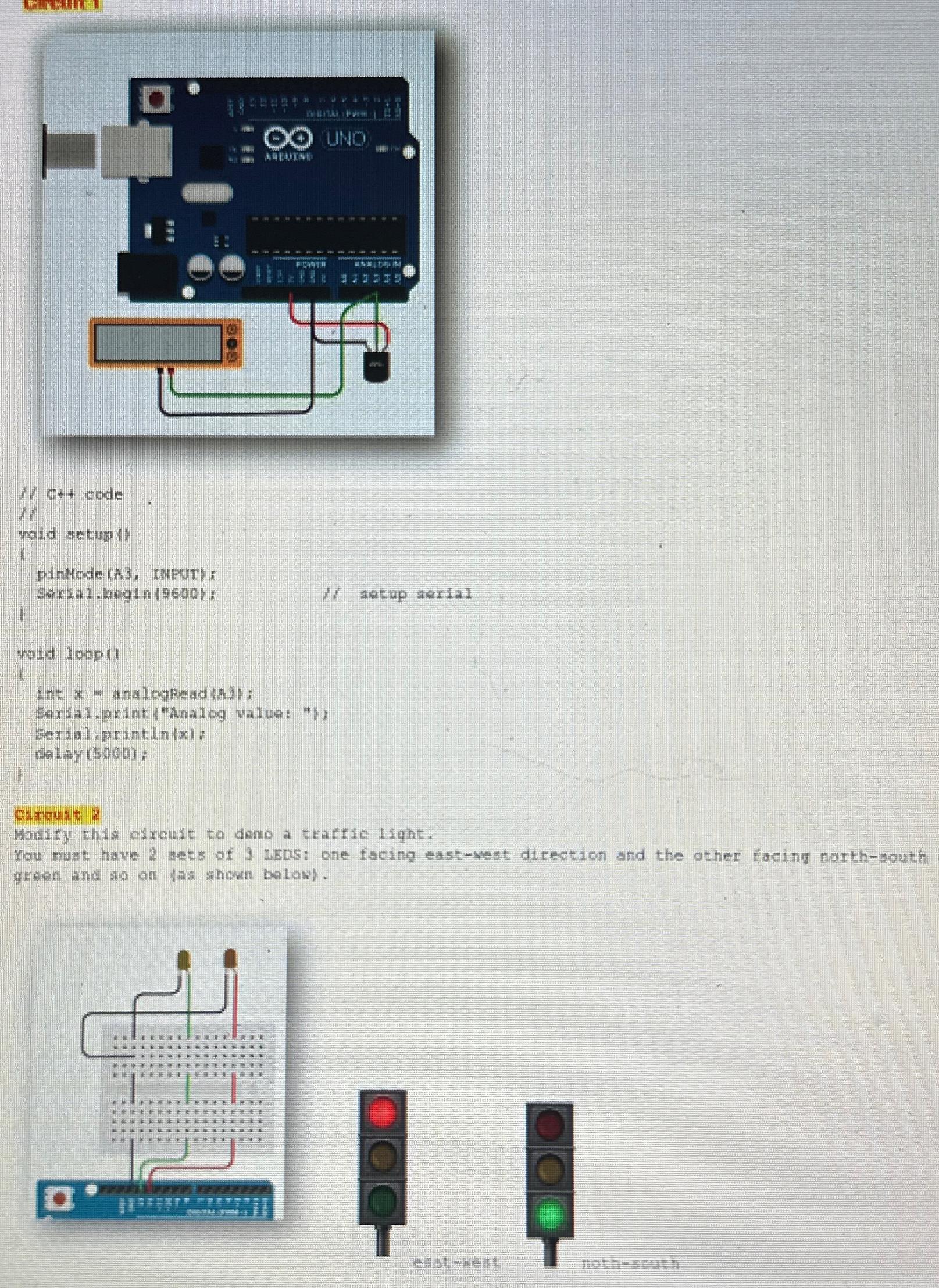 Solved Modify circuit 2 ﻿to demo a traffic light.You must | Chegg.com
