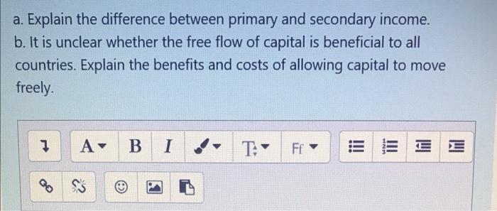 Solved a. Explain the difference between primary and | Chegg.com