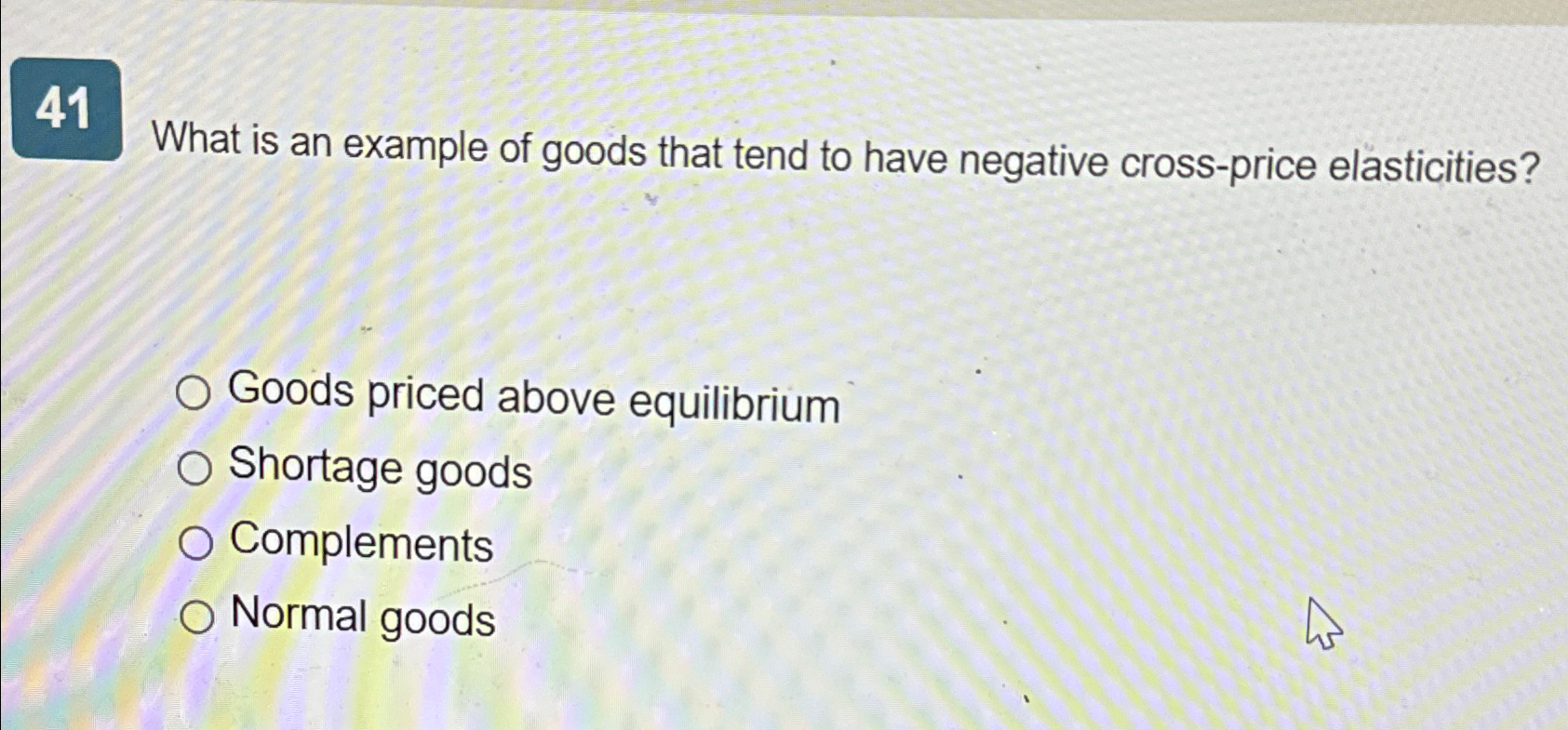 Solved What is an example of goods that tend to have | Chegg.com