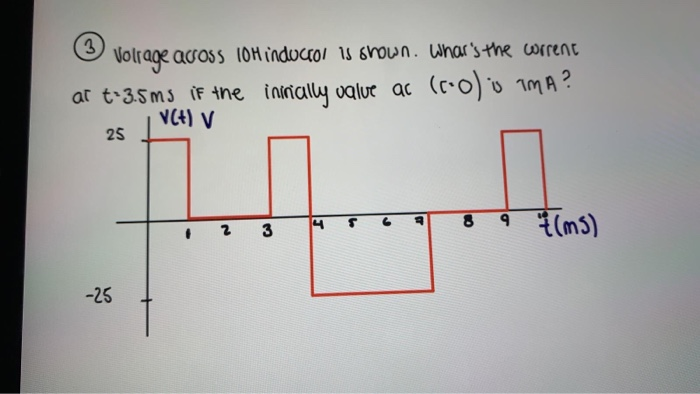 Solved 3 voltage QCOSS 10Hinducion is shown. Whar's the | Chegg.com