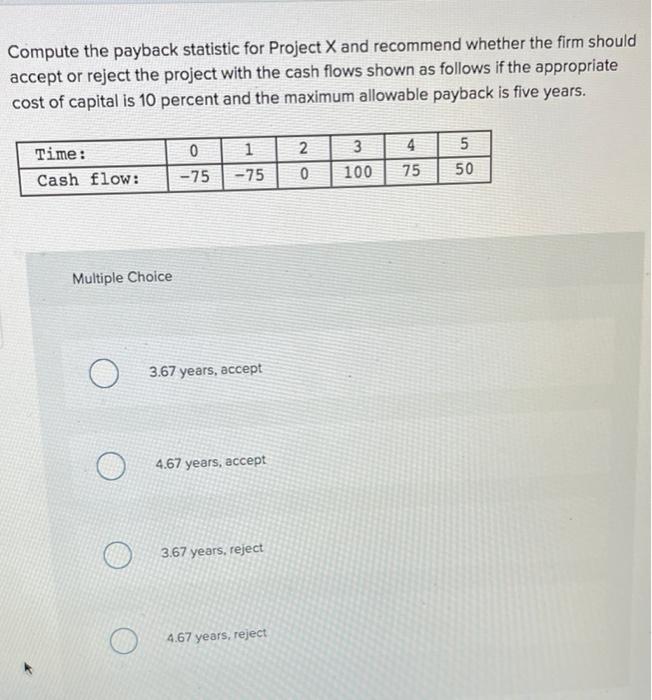 Solved Compute the MIRR statistic for Project X and note | Chegg.com