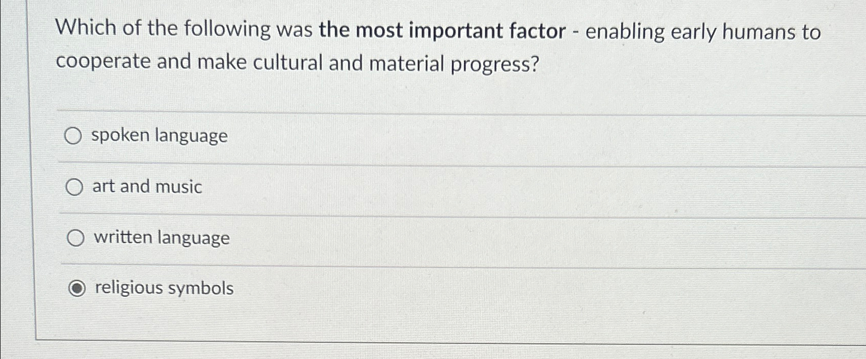 Solved Which of the following was the most important factor | Chegg.com