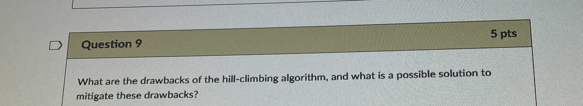 Solved Question 95 ﻿ptsWhat are the drawbacks of the | Chegg.com