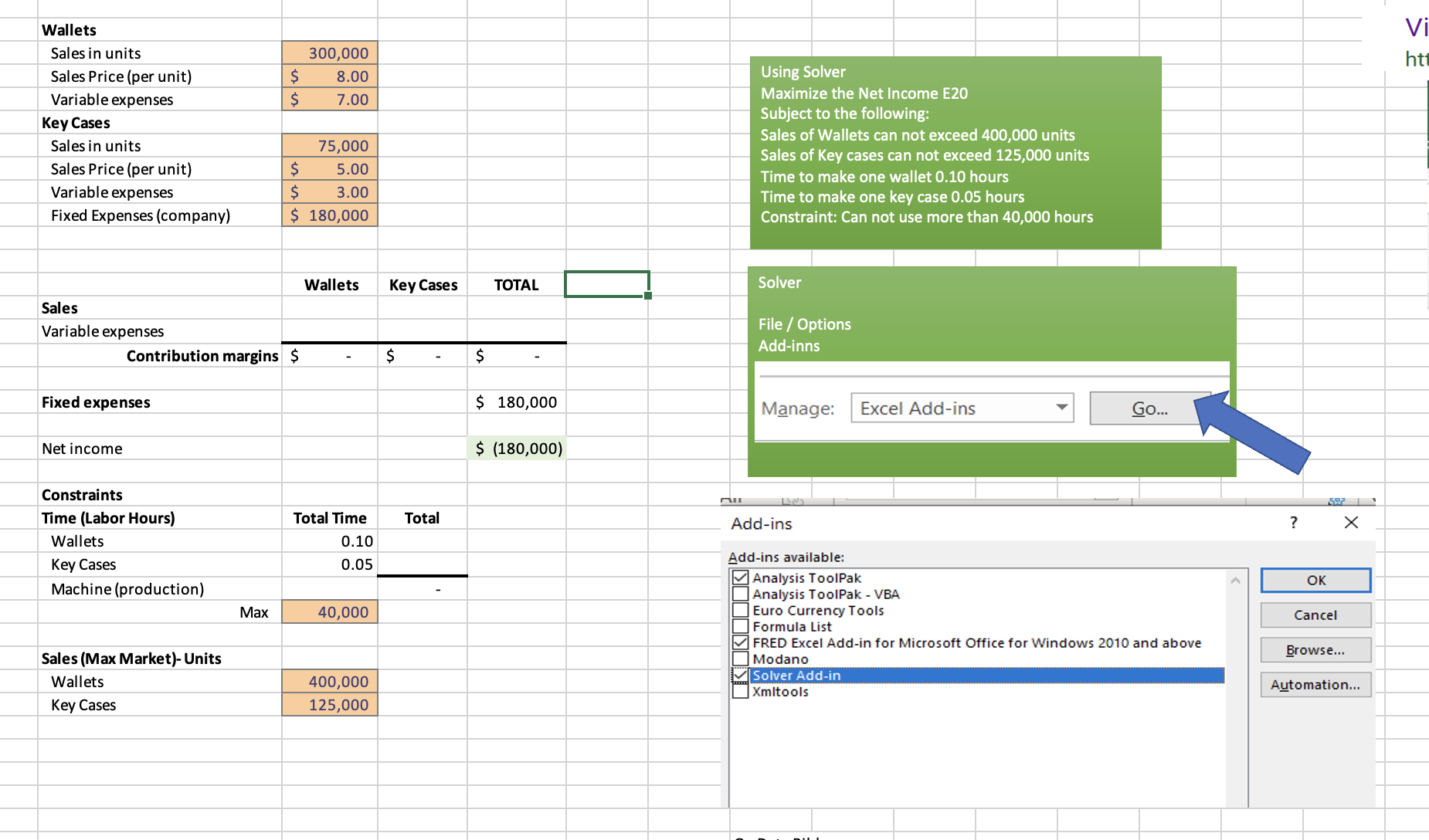 Solved Use Solver in Excel to determine the most efficient | Chegg.com