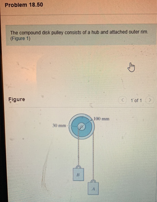 Solved Problem 18.50 The compound disk pulley consists of a | Chegg.com