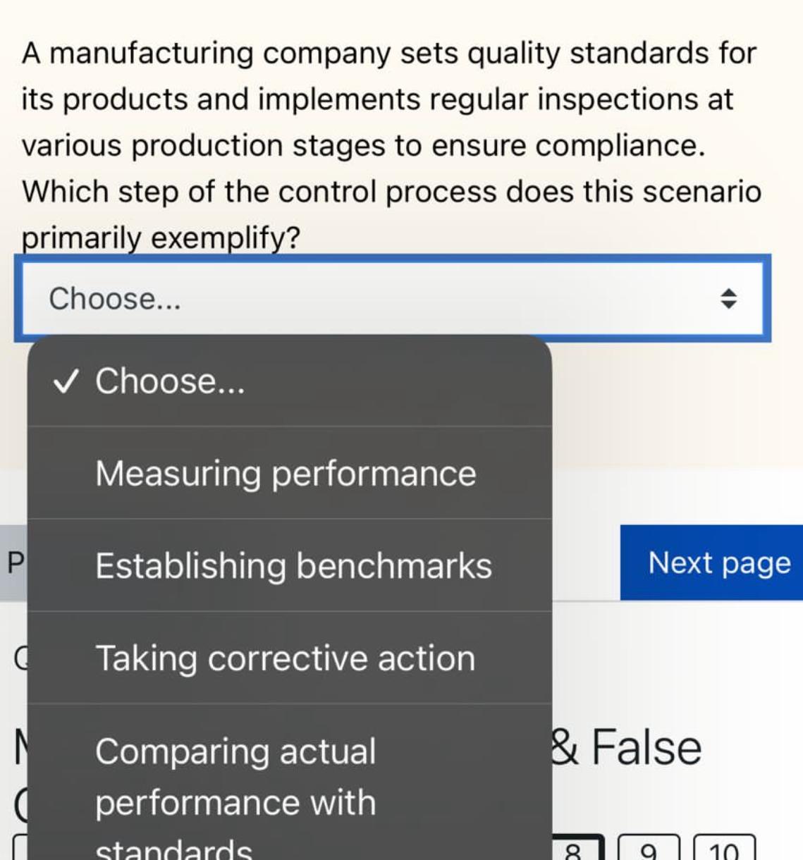 Solved A manufacturing company sets quality standards for | Chegg.com
