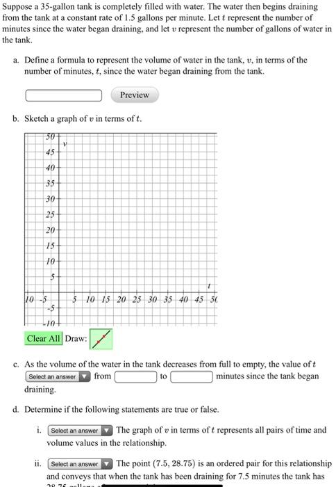 Solved Surpose a 35 -galice tank is coeplefrly fillof with | Chegg.com