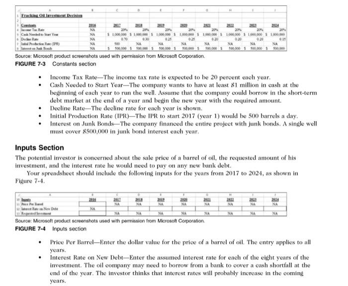 ASSIGNMENT 1: CREATING A SPREADSHEET FOR DECISION | Chegg.com