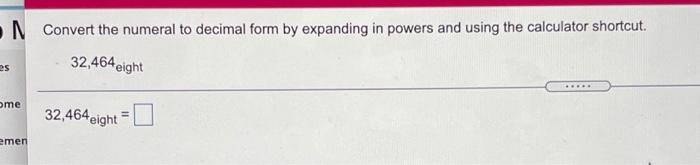 Solved Convert the numeral to decimal form by expanding in | Chegg.com