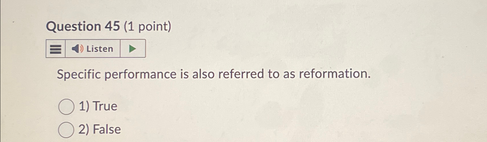 Solved Question 45 (1 ﻿point)ListenSpecific performance is | Chegg.com