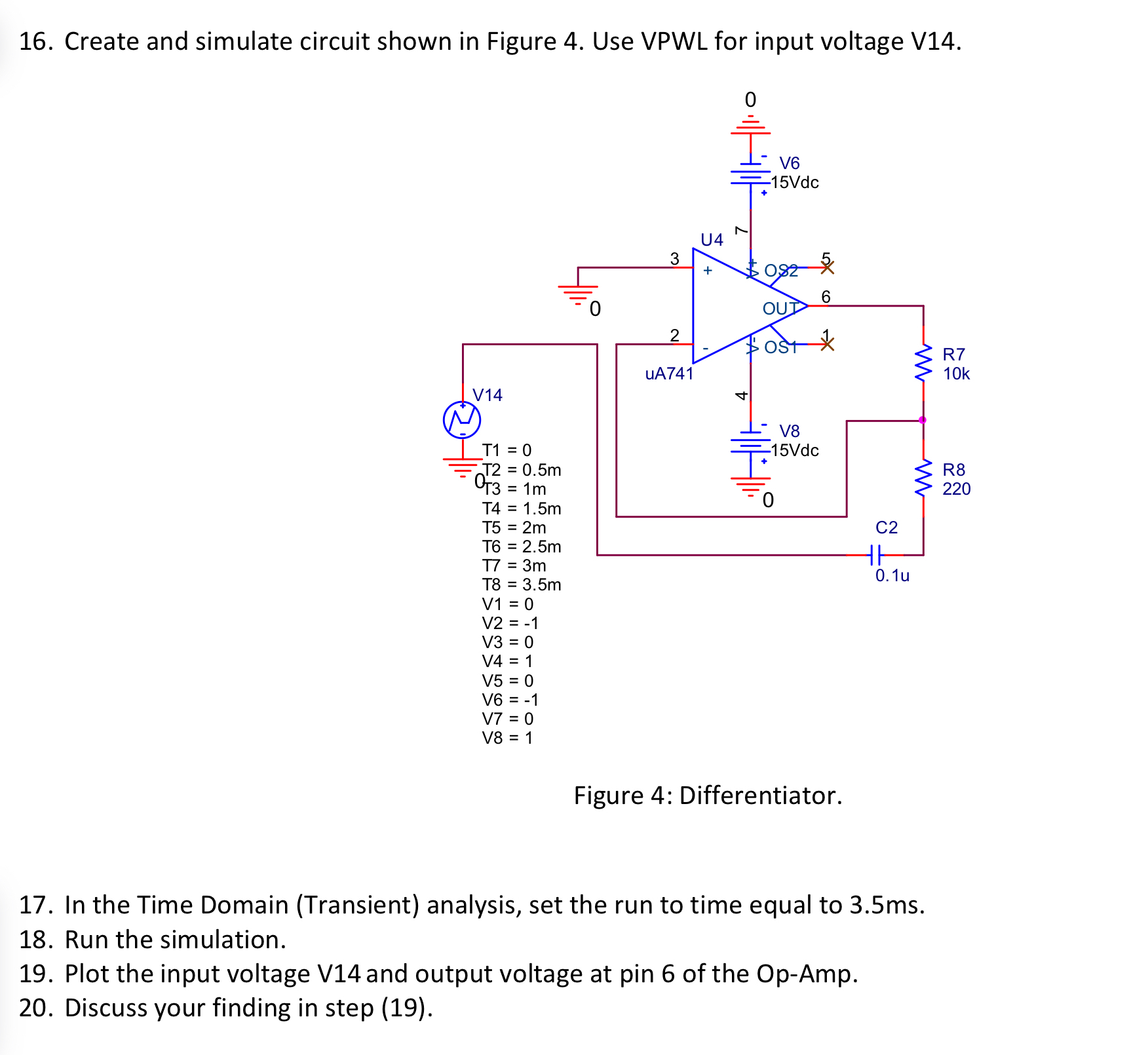 Solved Create and simulate circuit shown in Figure 4 ﻿by | Chegg.com