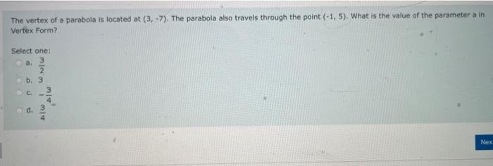 Solved Consider the quadratic function f(x)=7(x−5.5)2−9 The | Chegg.com