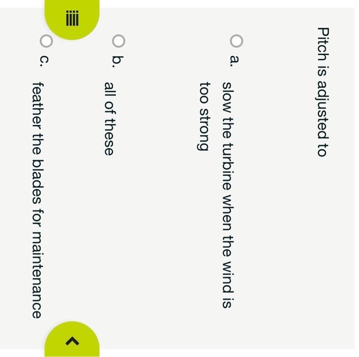Solved The yaw drive motor needs to be a. low-peed, | Chegg.com