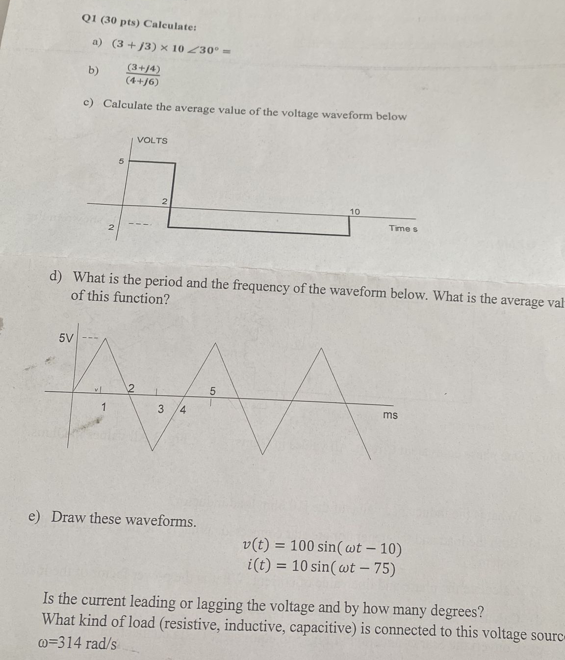 Solved Can you quickly solve these please?Q1 (30 ﻿pts) | Chegg.com