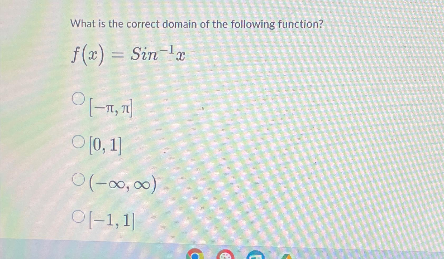 Solved What is the correct domain of the following | Chegg.com