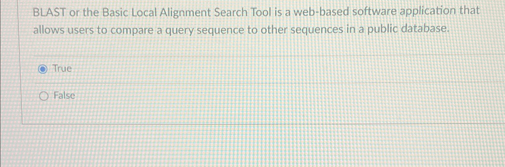 Solved BLAST or the Basic Local Alignment Search Tool is a | Chegg.com