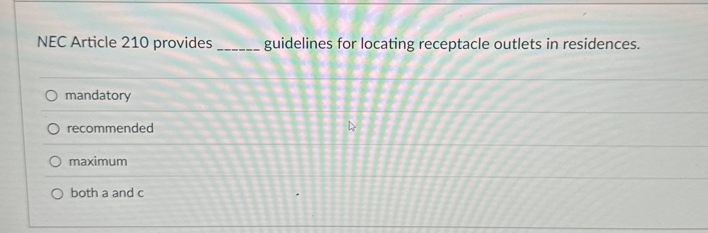 Solved NEC Article 210 ﻿providesguidelines for locating | Chegg.com