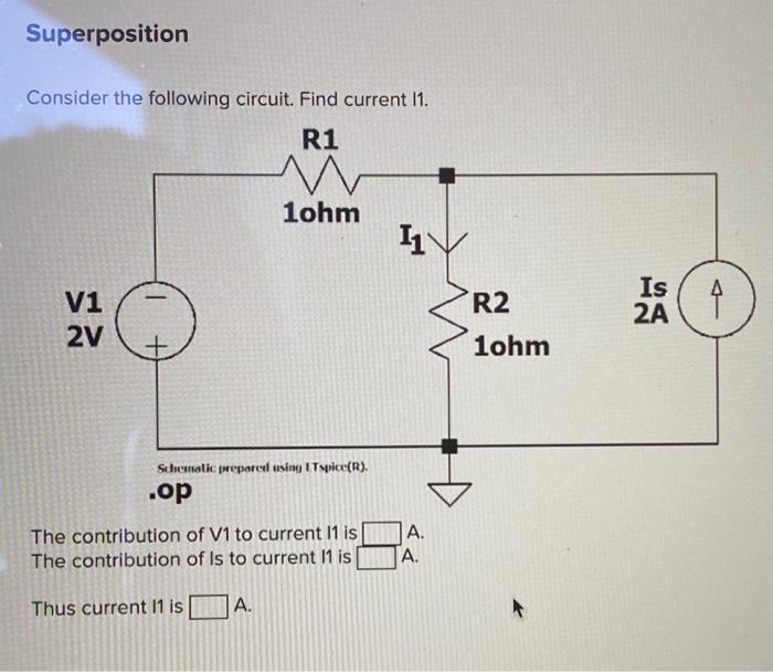 Solved Superposition Consider the following circuit. Find | Chegg.com