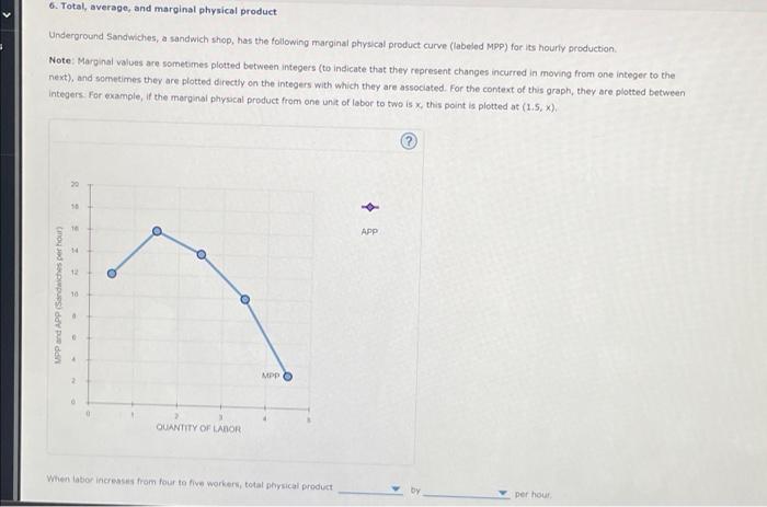 Solved 6. Total, average, and marginal physical product | Chegg.com