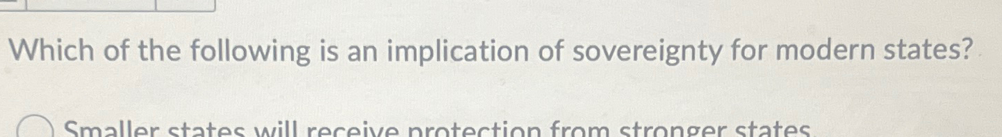 Solved Which of the following is an implication of | Chegg.com