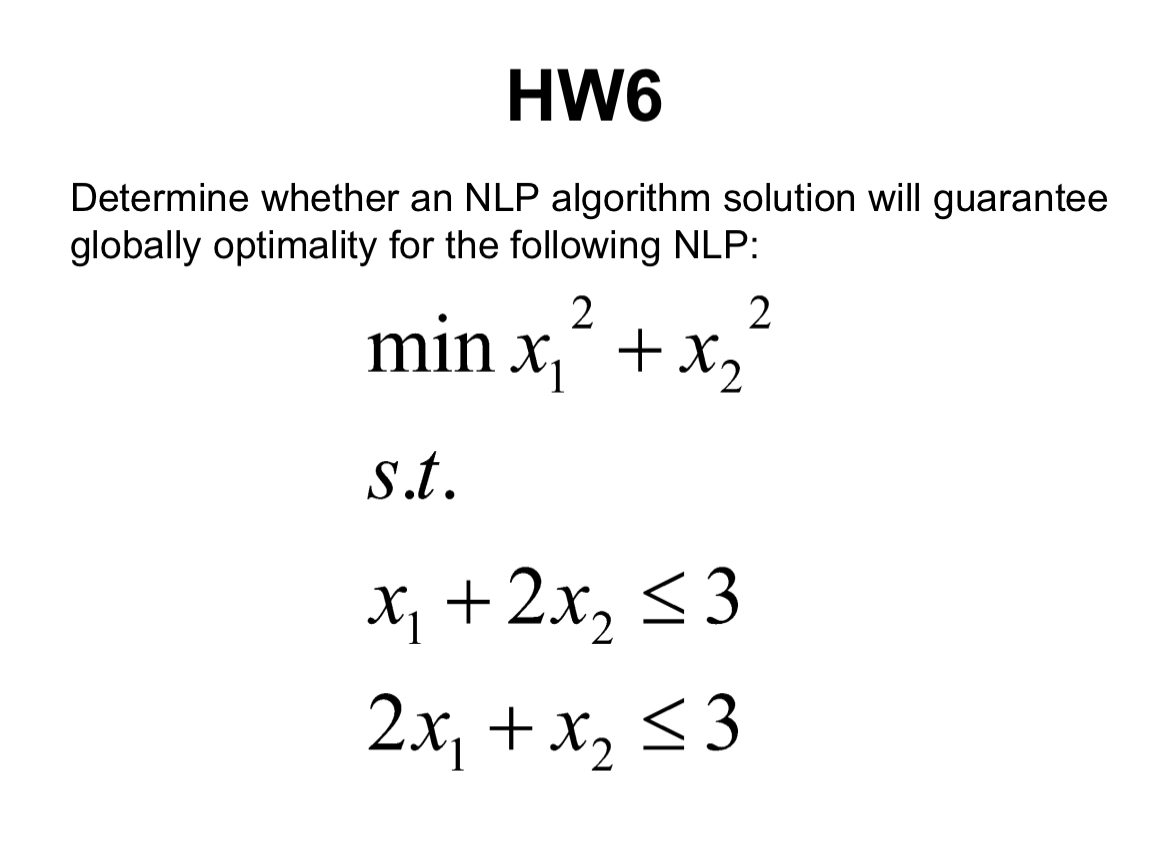 Solved Determine whether an NLP algorithm solution will | Chegg.com