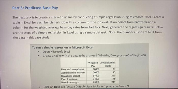 Solved Part 5: Predicted Base Pay The next task is to create | Chegg.com