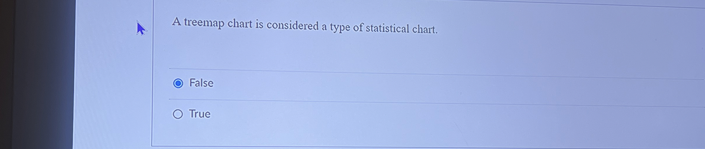 Solved A treemap chart is considered a type of statistical | Chegg.com
