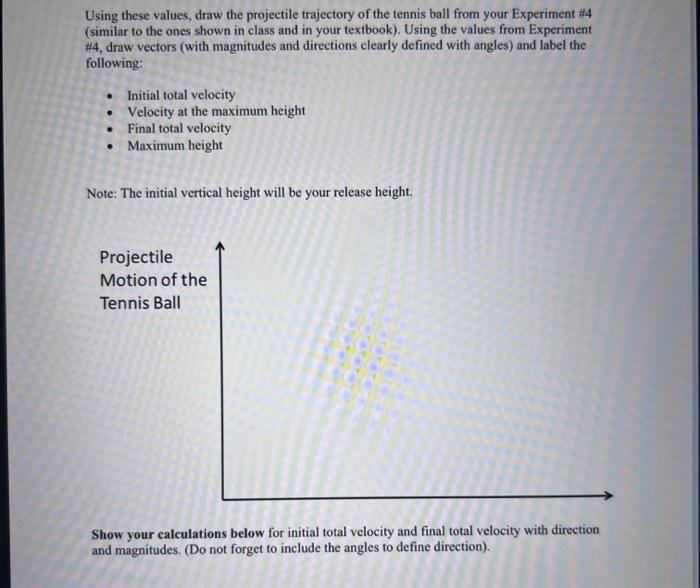 Solved Using these values, draw the projectile trajectory of | Chegg.com