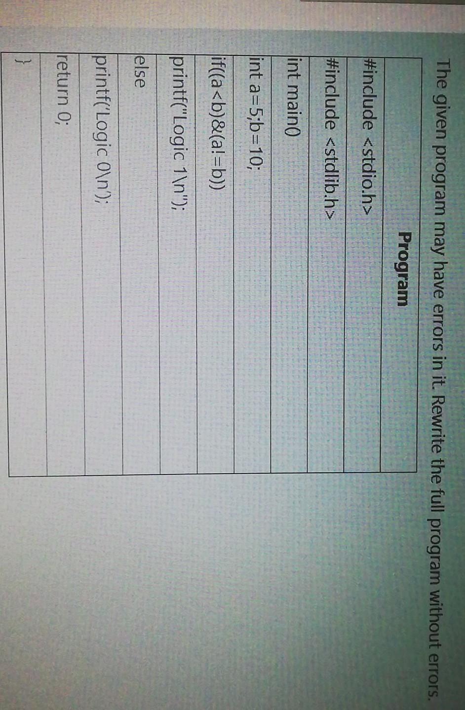 Solved The Given Program May Have Errors In It Rewrite The 2604