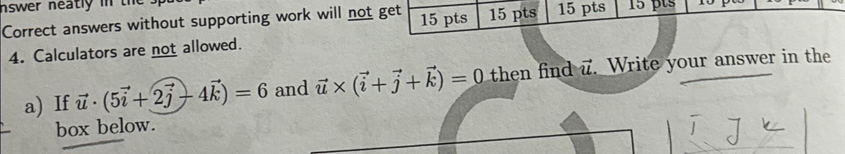 Solved Correct answers without supporting work will not | Chegg.com