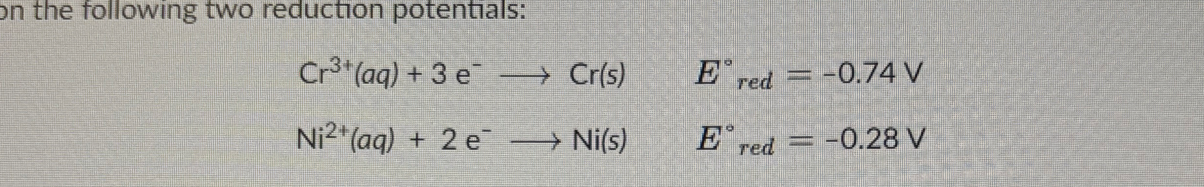 the following two reduction | Chegg.com