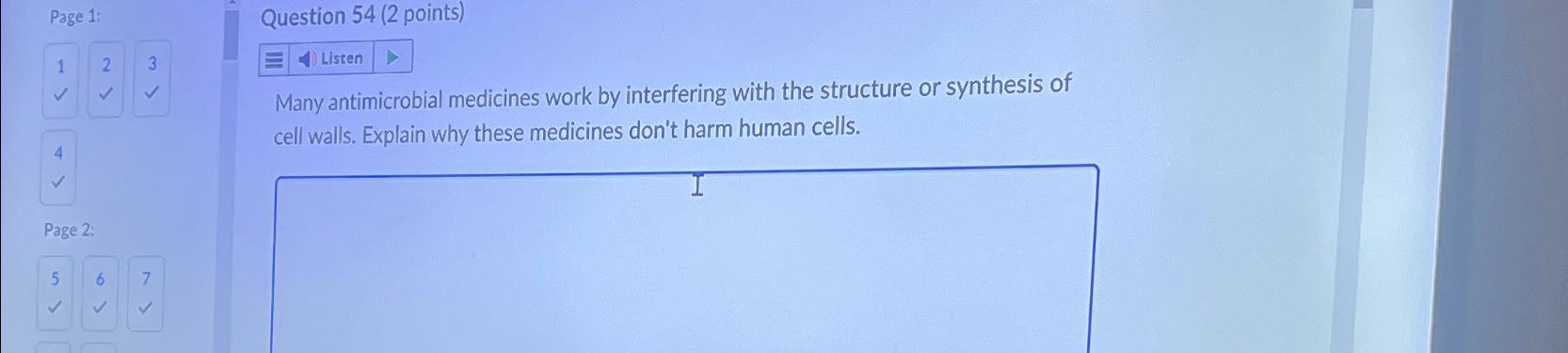 Solved Page 1:Question 54 (2 ﻿points)123, ﻿E 12 ﻿LissenMany | Chegg.com